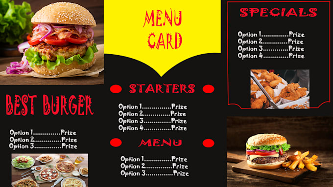 Design attractive menu card by Njratna | Fiverr