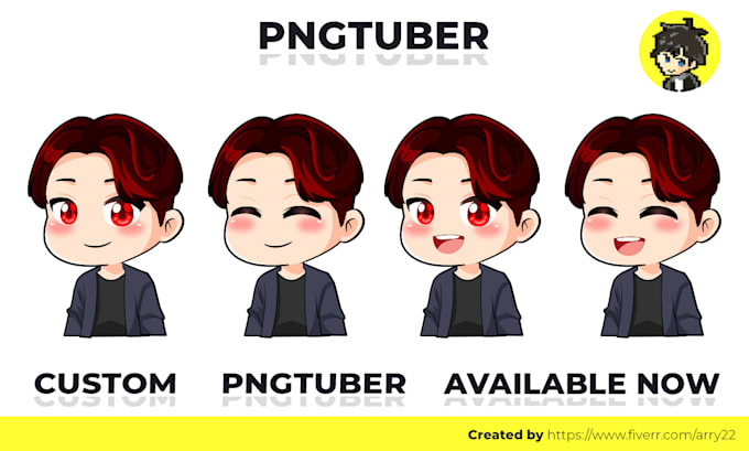 Create custom premium pngtuber in cartoon and pixel art style by Arry22 ...