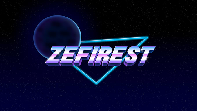 80s retro vintage style 3d logo in my style by Zefirest | Fiverr