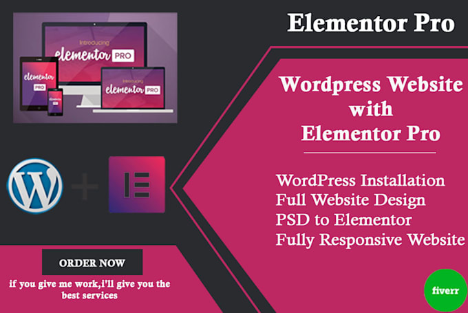 Create a wordpress website with elementor by Majmua | Fiverr