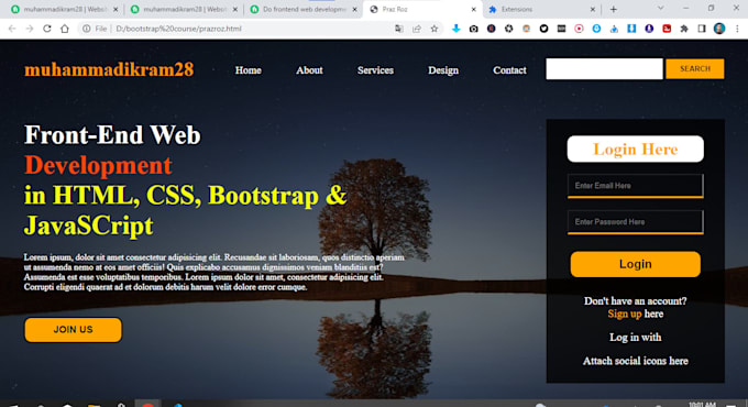 Do Frontend Web Development In Html Css Bootstrap Psd To Html Figma To Html By Muhammadikram28