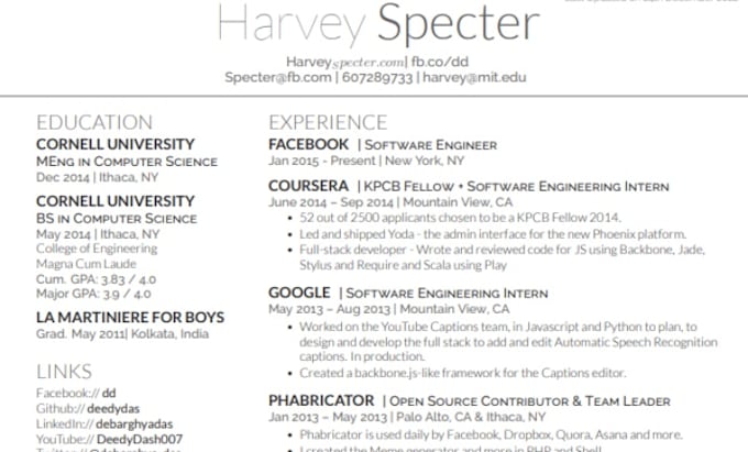 Make one page resumes for tech giants by Mr_detonators | Fiverr Make one page resumes for tech giants by Mr_detonators | Fiverr
