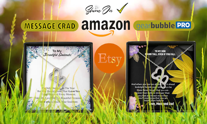 Design shine on custom message card for jewellery by Creativenurul93 ...