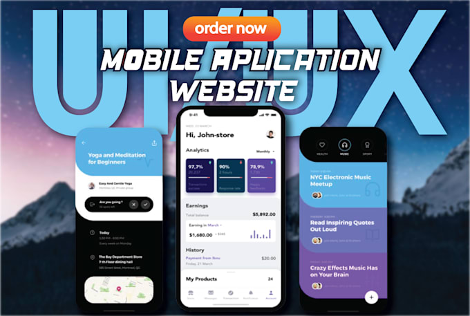 Create an amazing ui ux for mobile apps and website by Basir_developer ...