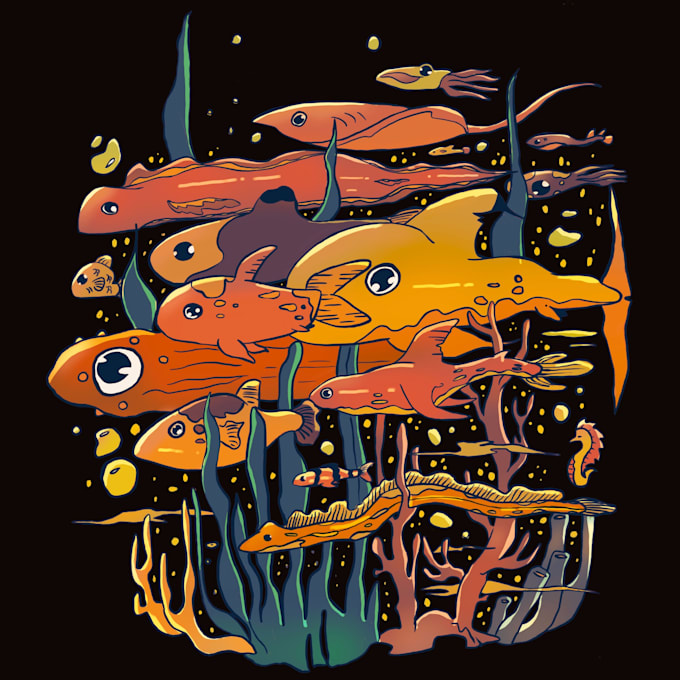 Make you a sea creature character by Joeyabuki | Fiverr