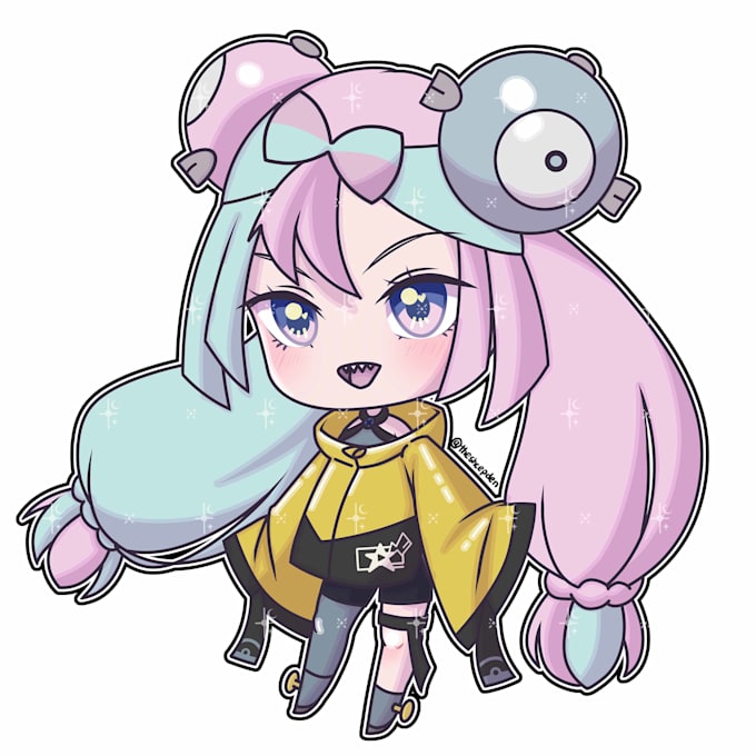 Draw cute cell shaded chibis for you by Imlyncorrea | Fiverr