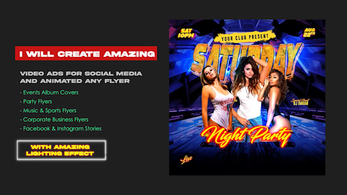 Make animated motion flyer, social media ads, party flyer by ...