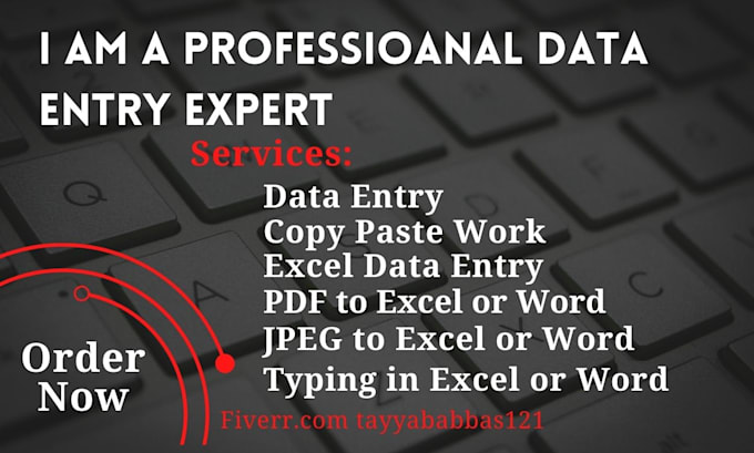 Be your exclusive virtual assistant, data entry operator and copy paste ...