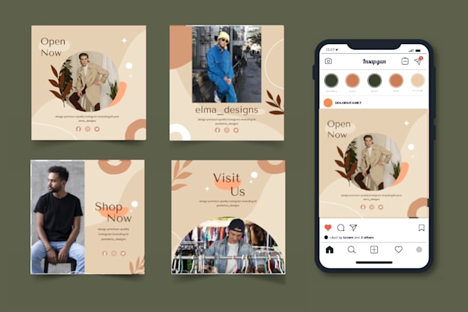 Design premium quality instagram branding kit post by Elma_designs | Fiverr