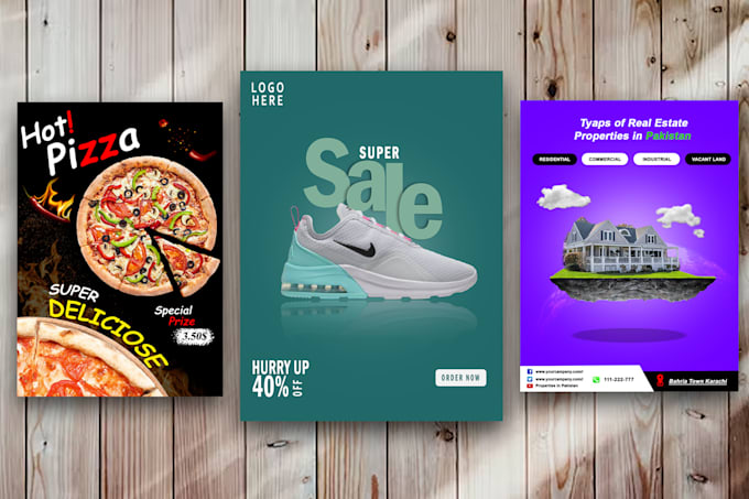 Design creative property flyer, food flyer, fashion flyer, party flyer ...