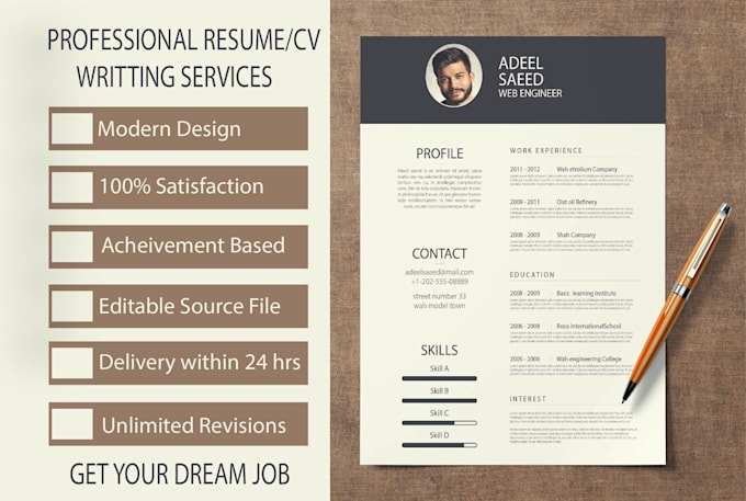 Create professional, modern, minimal and impressive resume design ...
