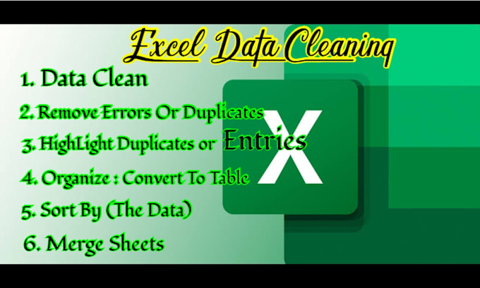 Excel data cleaning, organize the data,data cleanup by Rizzurukku | Fiverr