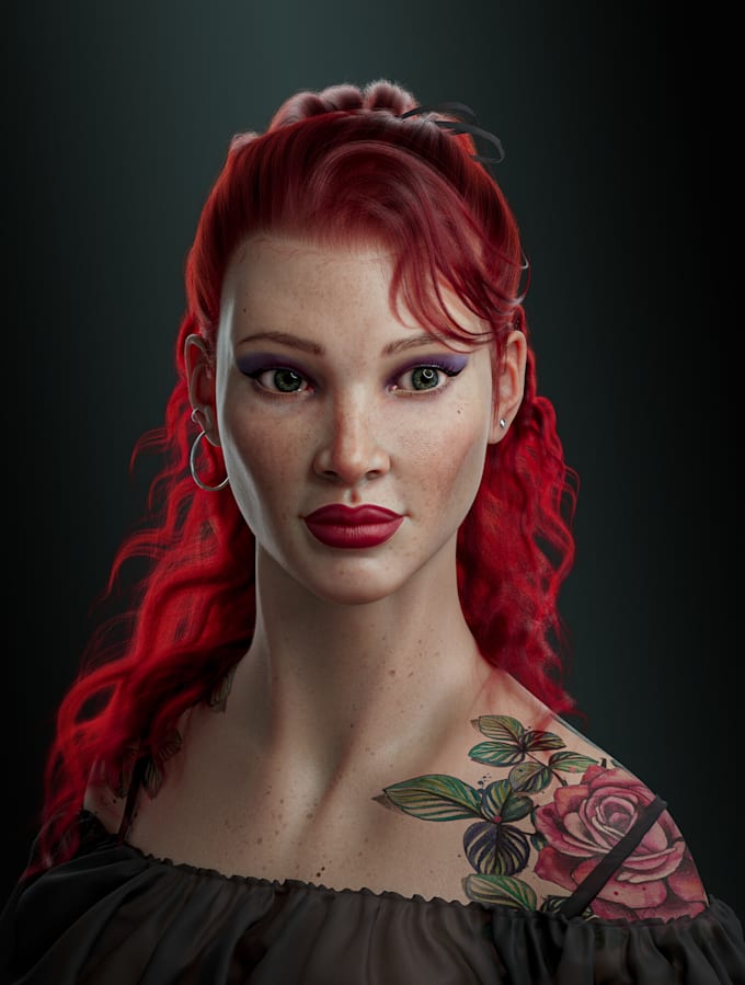 Create 3d Realistic Character Full Body Rig Facial Lips Sync And