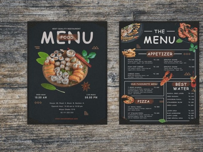Provide food menu,coffee shop menu and digital menu by Hamzasaleem861 ...