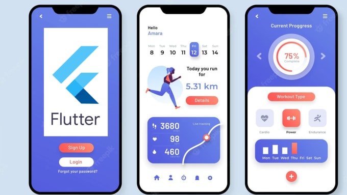 Convert figma ui design to flutter mobile app by Zarak_ch | Fiverr