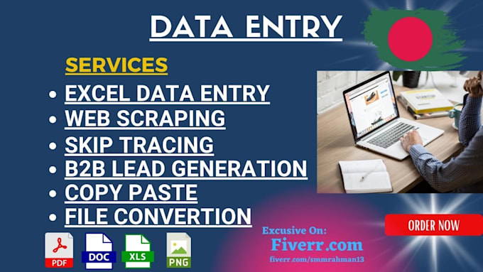 Do accurate data entry web research copy paste skip tracing and lead ...