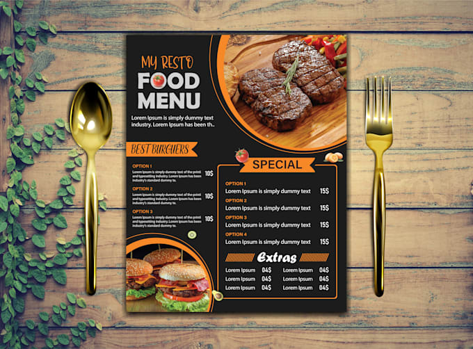 Design modern and professional restaurant food menu price list by ...