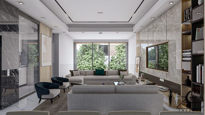 Create living room interior design by Zacxdesign | Fiverr