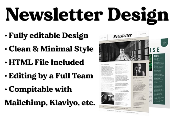 Design a professional, editable newsletter template by Rivviestudio ...