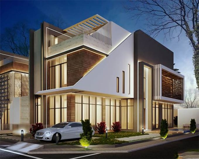 Render exterior building 3d architecture visualization by Carleansion ...