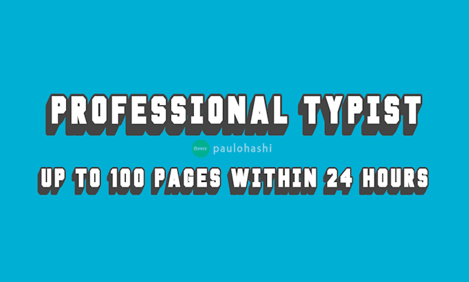 Do a fast typing job, retype pages, pdf and scanned documents, pro ...