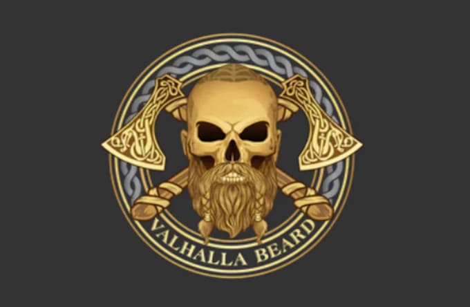 Design high quality valhalla logo with text with any file by ...