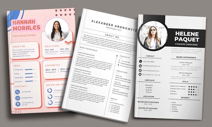 Design a beautiful expert cv, resume, cover letter writing for your ...