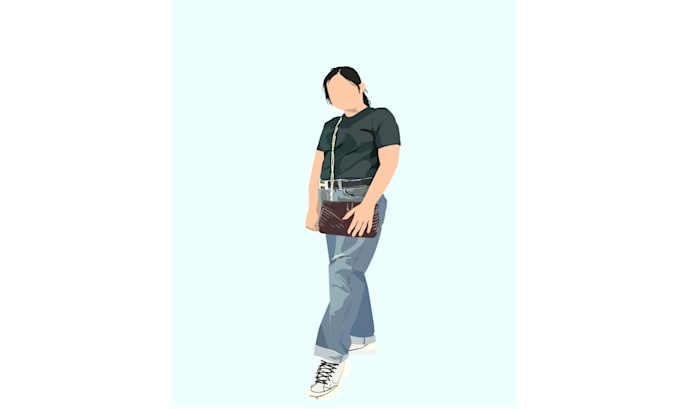 Draw faceless vector portrait illustration by Patriciasotoya | Fiverr