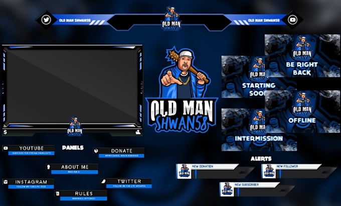 Design custom stream package,intro, outro, and overlay for twitch ...