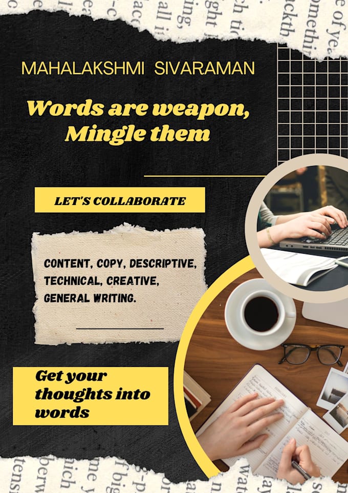 Create mesmerizing content by mingling words by Mahalakshmi0057 | Fiverr