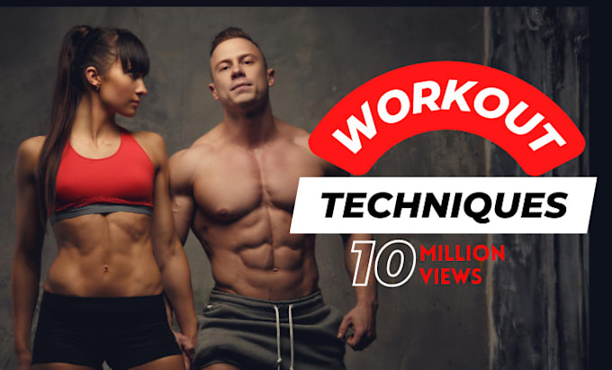 Design fitness workout youtube thumbnail by Alizeeshan | Fiverr