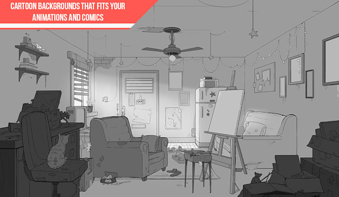 how to draw cartoon environment