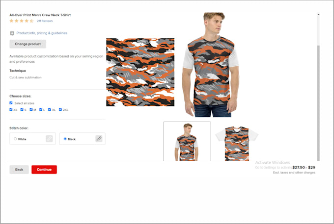 Layout all over print jersey on printful, printify, shopify by ...