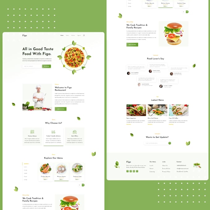 Food app design interface by Mayahumaid | Fiverr