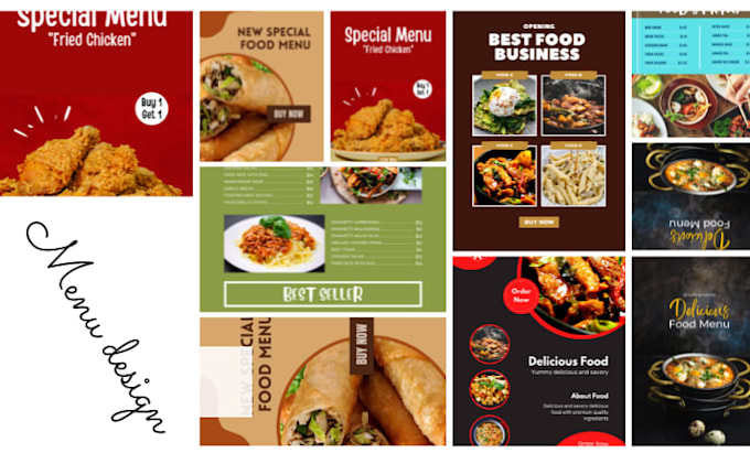 Design digital restaurant food menu card by Wajahat_2317 | Fiverr