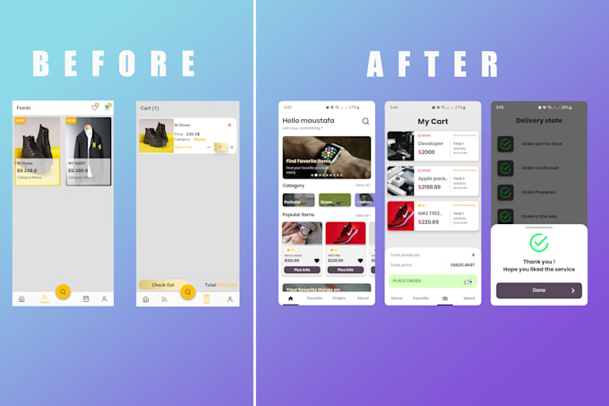 Redesign your outdated mobile app by Zuxxlo | Fiverr
