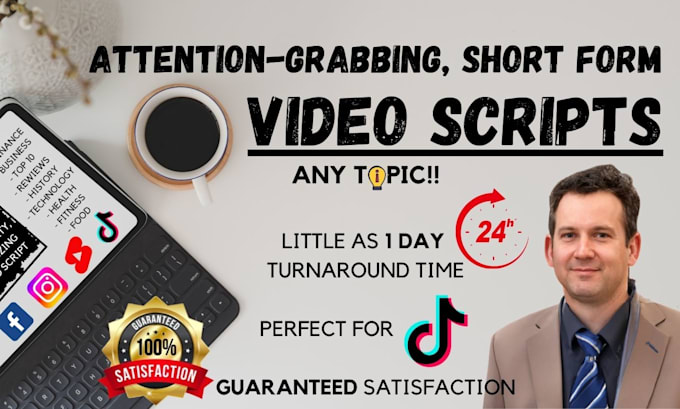 Create tiktok, yt short, ig reels video scripts by Mcspa2 | Fiverr