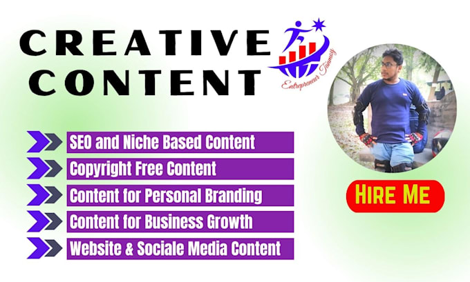 Be your creative content development manager by Tanmoy7320 | Fiverr