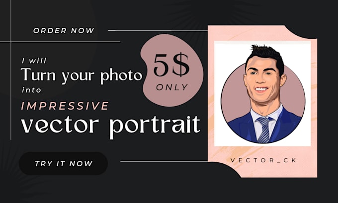 Turn your photo into impressive vector portrait by Vector_ck | Fiverr