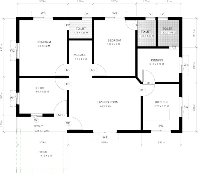 Draw architectural floor plans, sections, elevations by Engrms1818 | Fiverr Draw architectural floor plans, sections, elevations by Engrms1818 | Fiverr
