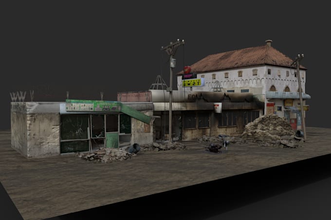 Do pbr building for game by Walterhuangg | Fiverr