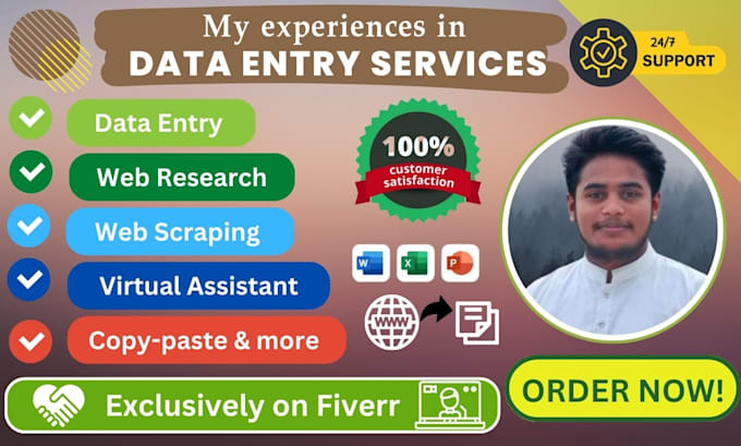 Do perfect data entry web research and data mining for your requirement by Amran_najir | Fiverr