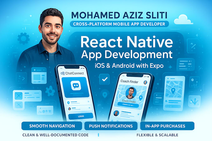 Develop android and ios application using react native expo by ...
