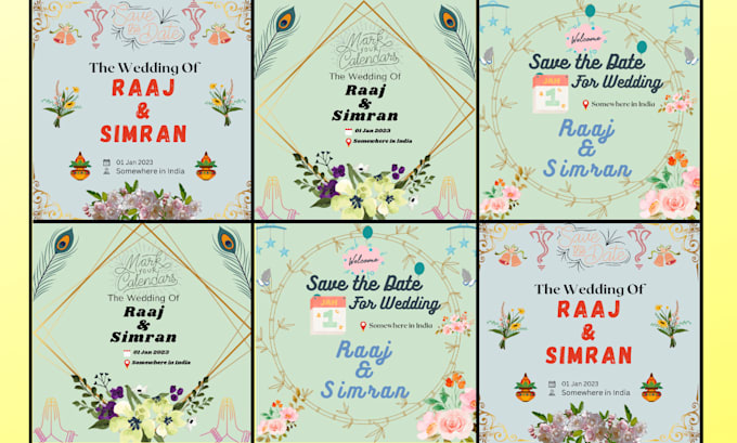 Design wedding card animation video to make your day special by ...