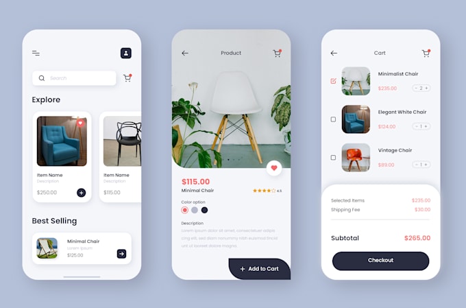 Create ui ux design in figma or xd for your mob or web app by Flowmexdigital | Fiverr