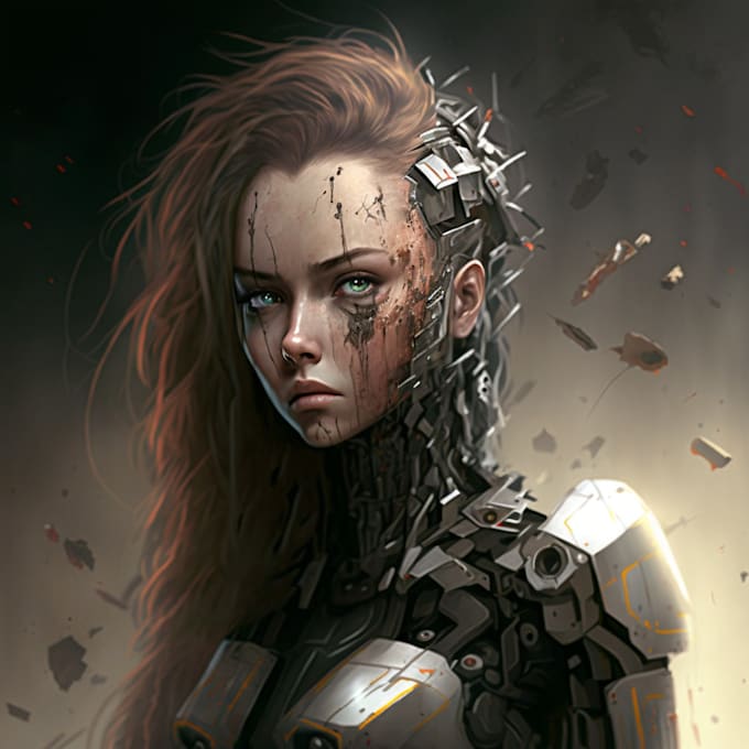 Create a stunning portrait of a cyborg person by Webful_lou | Fiverr