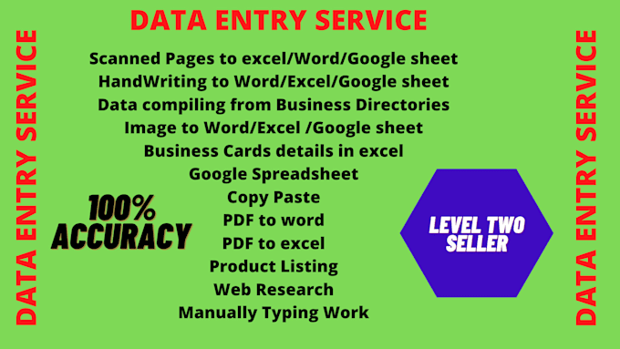 Do data related tasks like data entry, data format conversion, by ...