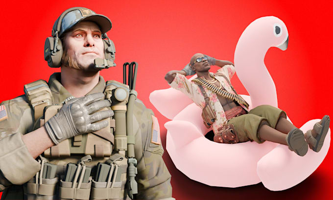 Renders 3d of agents counter strike by Lukauz | Fiverr