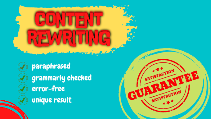 Rewrite an article or document content and check grammar by Youness300 ...