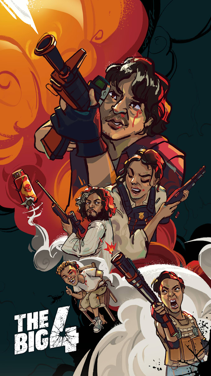 Draw illustration of fun film poster, or books by Noyapz | Fiverr